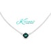 EMERALD FANTASY CUSHION 12mm Fancy Single Stone Necklace * Crystal ...