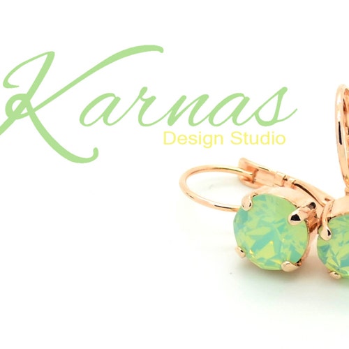 PARIS OPAL 8mm Drop or Stud Earrings Made With Genuine Crystal - Etsy