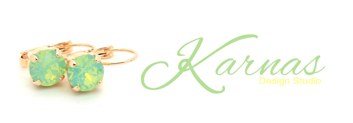 PARIS OPAL 8mm Drop or Stud Earrings Made With Genuine Crystal *choose ...