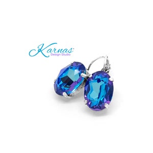 RADIANT ROYAL BLUE La Belle Époque 18x13mm Earrings K.D.S. Premium ...