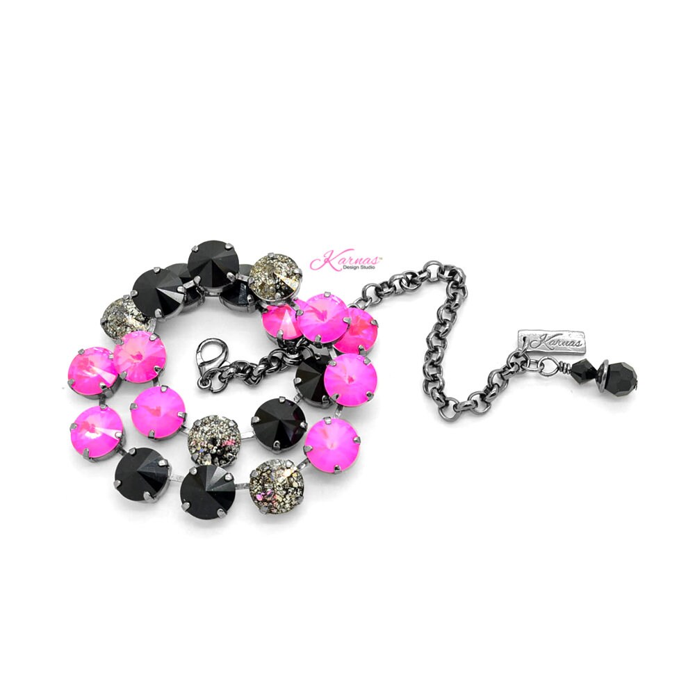 PUNK ROCK GIRL 12mm Statement Necklace Made With K.D.S. Premium Crystal ...