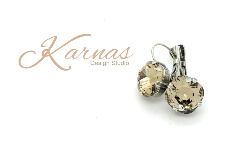 NORTHWOOD BROWN 12mm Cushion Cut Drop or Stud Earrings *premium KDS ...