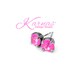 ULTRA PINK AB 8mm Xirius Cut Stud or Drop Earrings Neon K.D.S. Premium ...