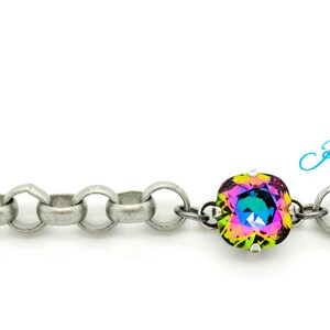 ELECTRA CHAIN 12mm Crystal Cushion Cut Bracelet *K.D.S. Premium Crystal ...