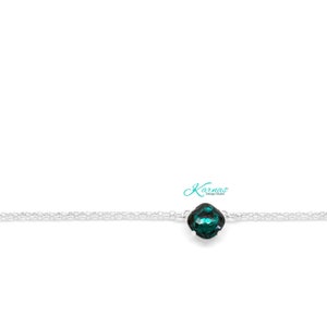 EMERALD FANTASY CUSHION 12mm Fancy Single Stone Necklace * Crystal ...