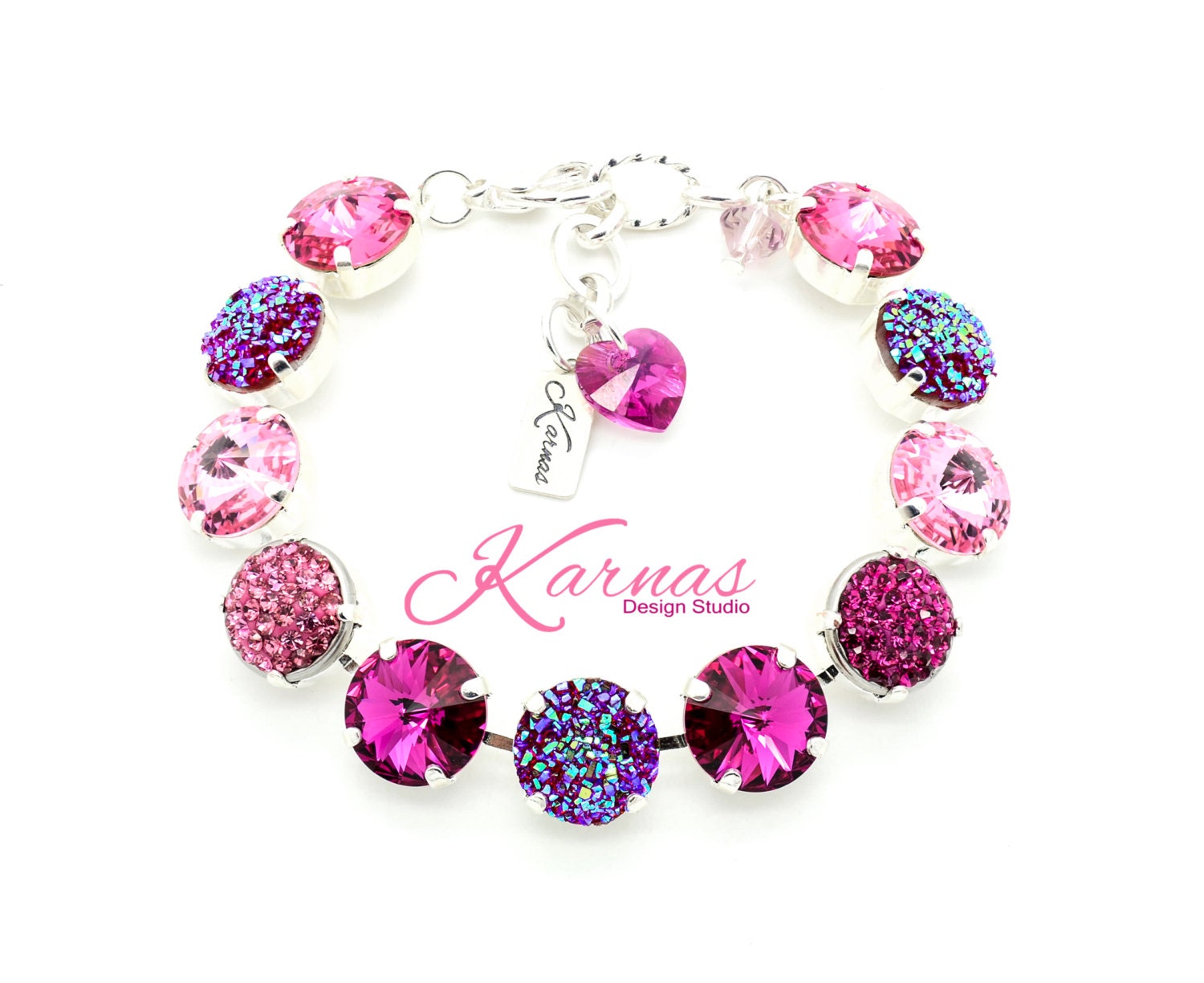 SECRET CRUSH 12mm Mixed Media Charm Bracelet Made With K.D.S. Premium ...