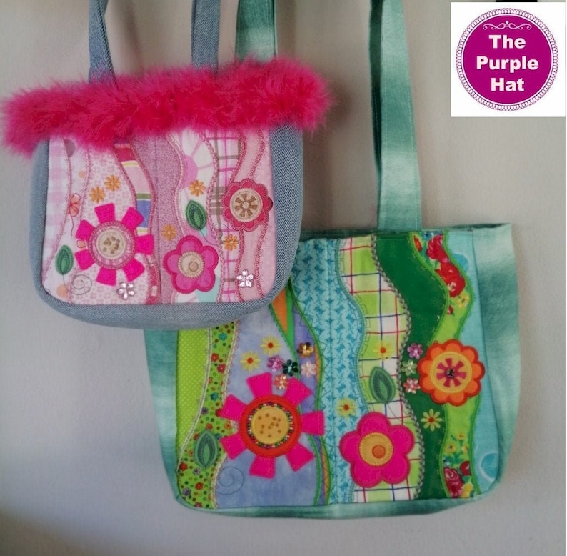 ITH Funky Flowers Bag 5x7 and 6x10 Machine Embroidery Designs - Etsy
