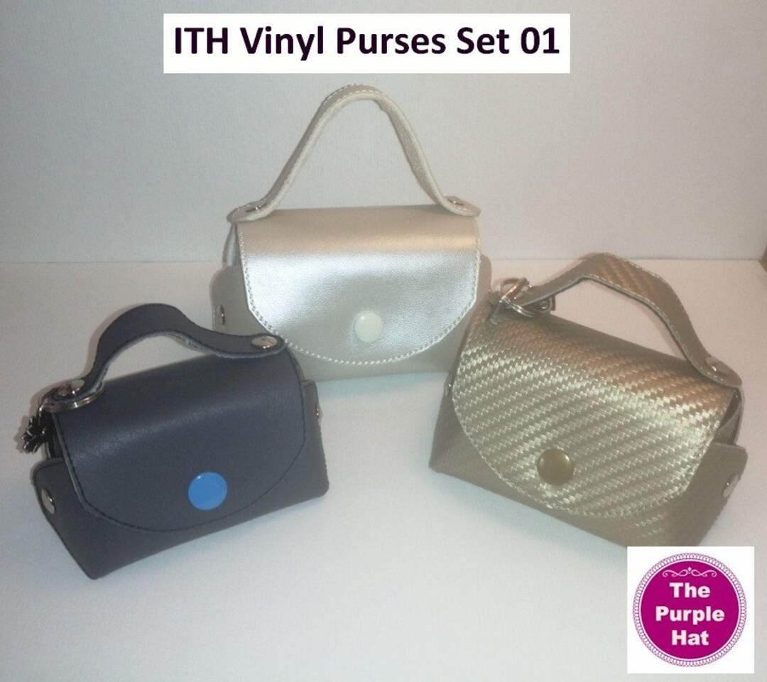 ITH Vinyl Purses Set 01 5x7 6x10 7x11 8x12 Machine Embroidery in the ...