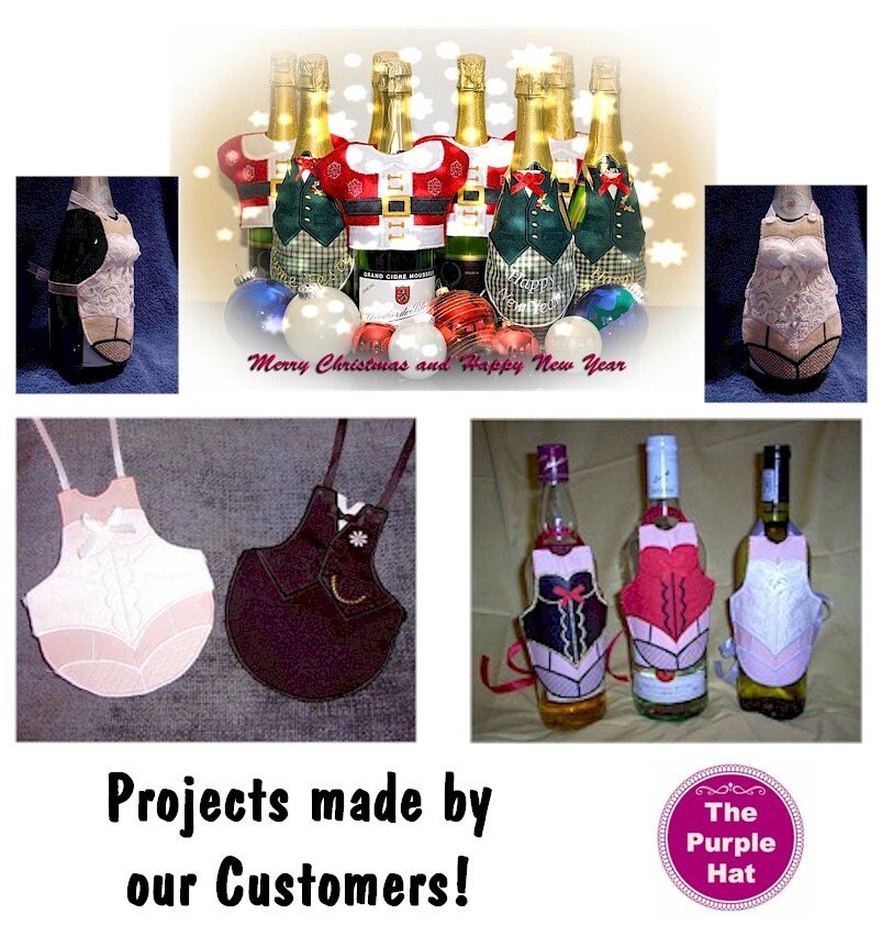 ITH Saucy Female Bottle Aprons 5x7 Digital Download - Machine ...
