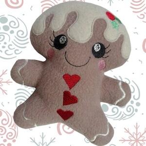 ITH Gingerbread Stuffie 4x4, 5x7 & 6x10 - Machine Embroidery Soft Toy ...
