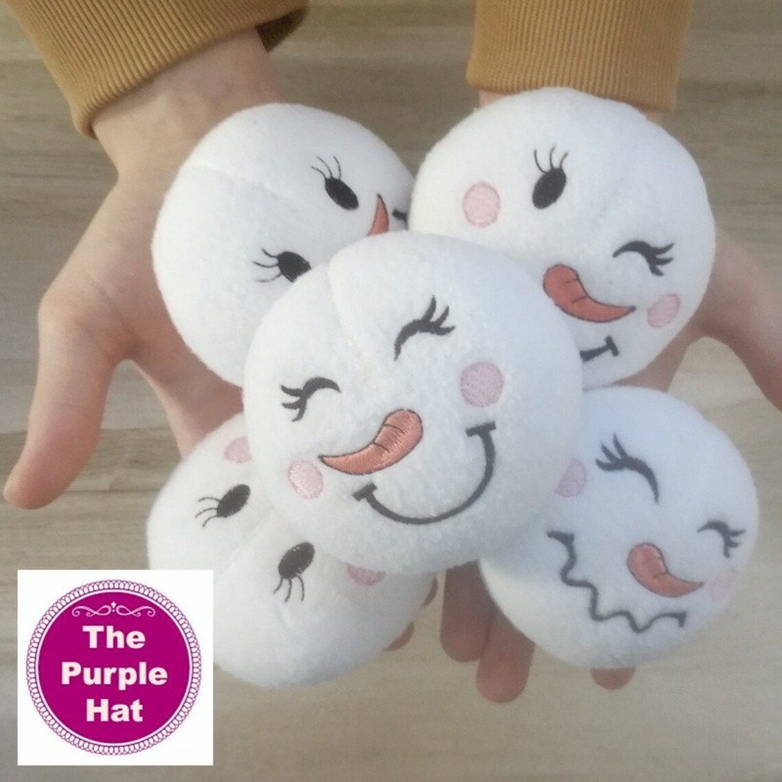 ITH Snowball Set 01 4x4 Machine Embroidery in the Hoop Project | Etsy ...