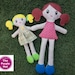 ITH Cloth Doll 5x7 6x10 8x12 Machine Embroidery Made in the Hoop ...