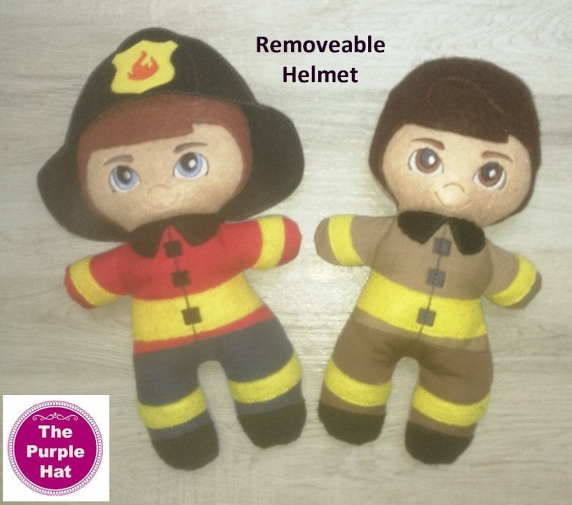 ITH Heroes: Fireman Plush Doll Stuffed Toy 5x7 6x10 8x12 | Etsy