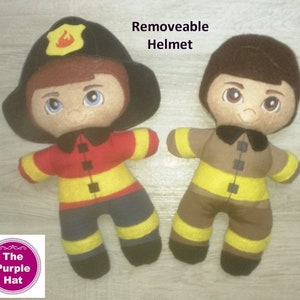 ITH Heroes: Fireman Plush Doll Stuffed Toy 5x7 6x10 8x12 - Machine ...