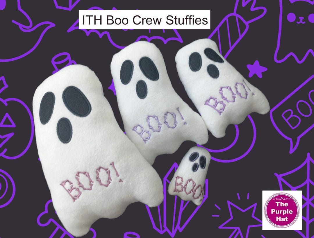 ITH Boo Crew Stuffies 4x4 5x7 6x10 8x12 Machine Embroidery Digital ...