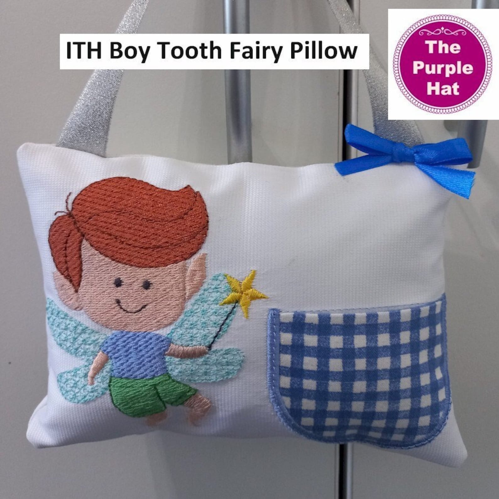 ITH in the Hoop Boy Tooth Fairy Pillow 5x7 & 6x10 Machine Embroidery ...