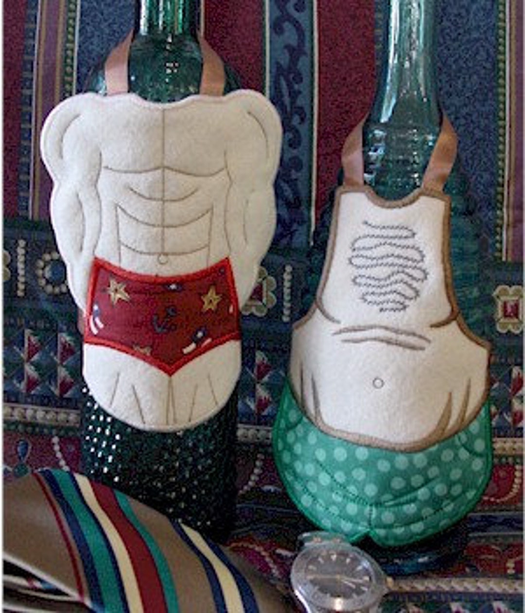 ITH Saucy Male Bottle Aprons 5x7 Digital Download - Machine Embroidery ...