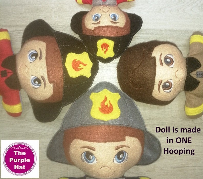 ITH Heroes: Fireman Plush Doll Stuffed Toy 5x7 6x10 8x12 - Machine ...