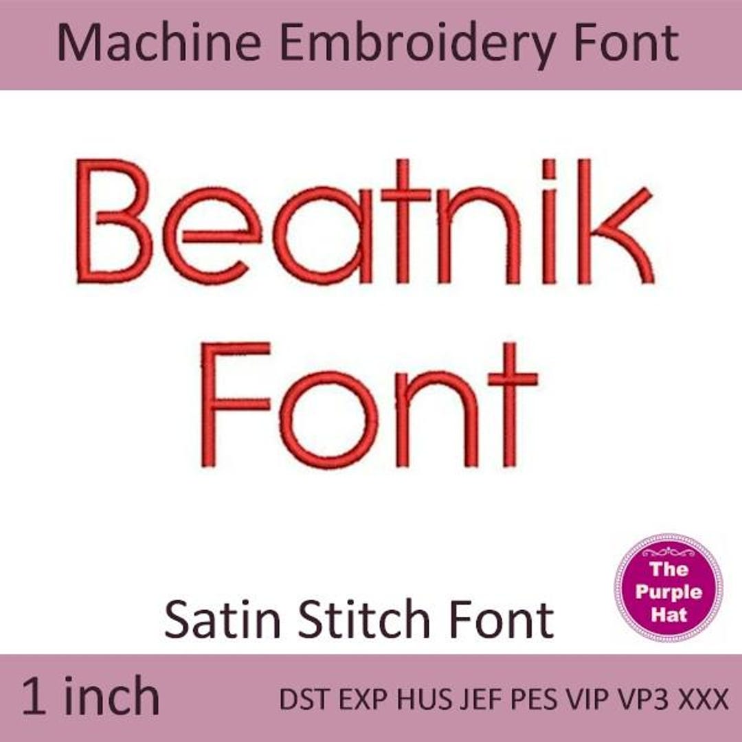 Beatnik Machine Embroidery Font - 1 Inch - Monogram - Alphabet ...