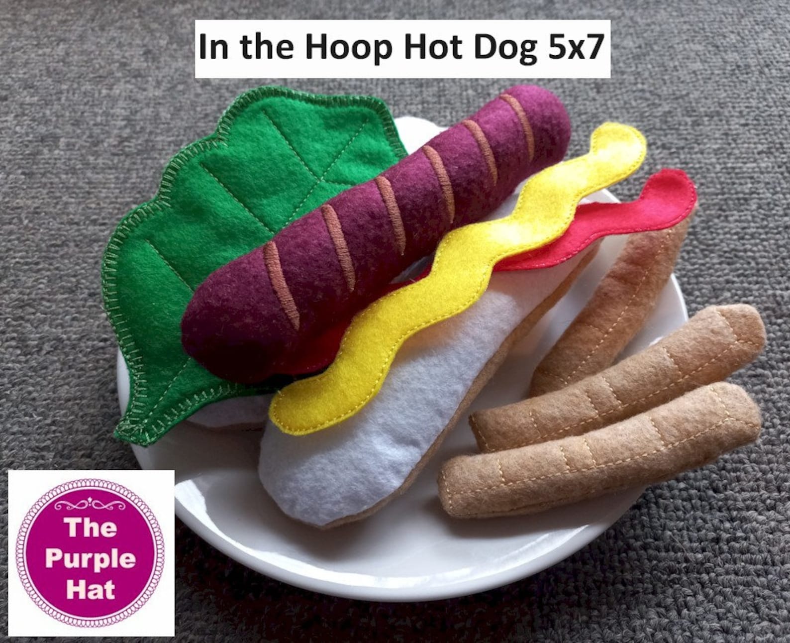 ITH Funky Foods Hot Dog 5x7 Machine Embroidery in the Hoop - Etsy