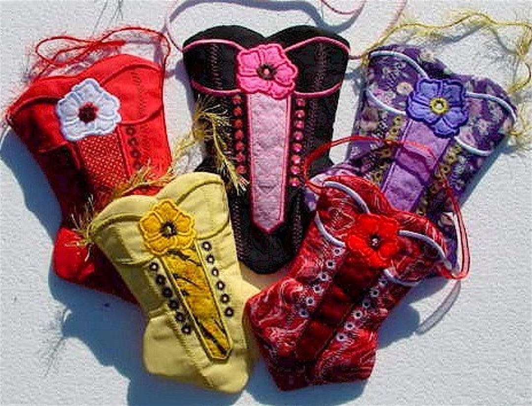 ITH Corset Gift Bag 5x7 Machine Embroidery in the Hoop Project Instant ...