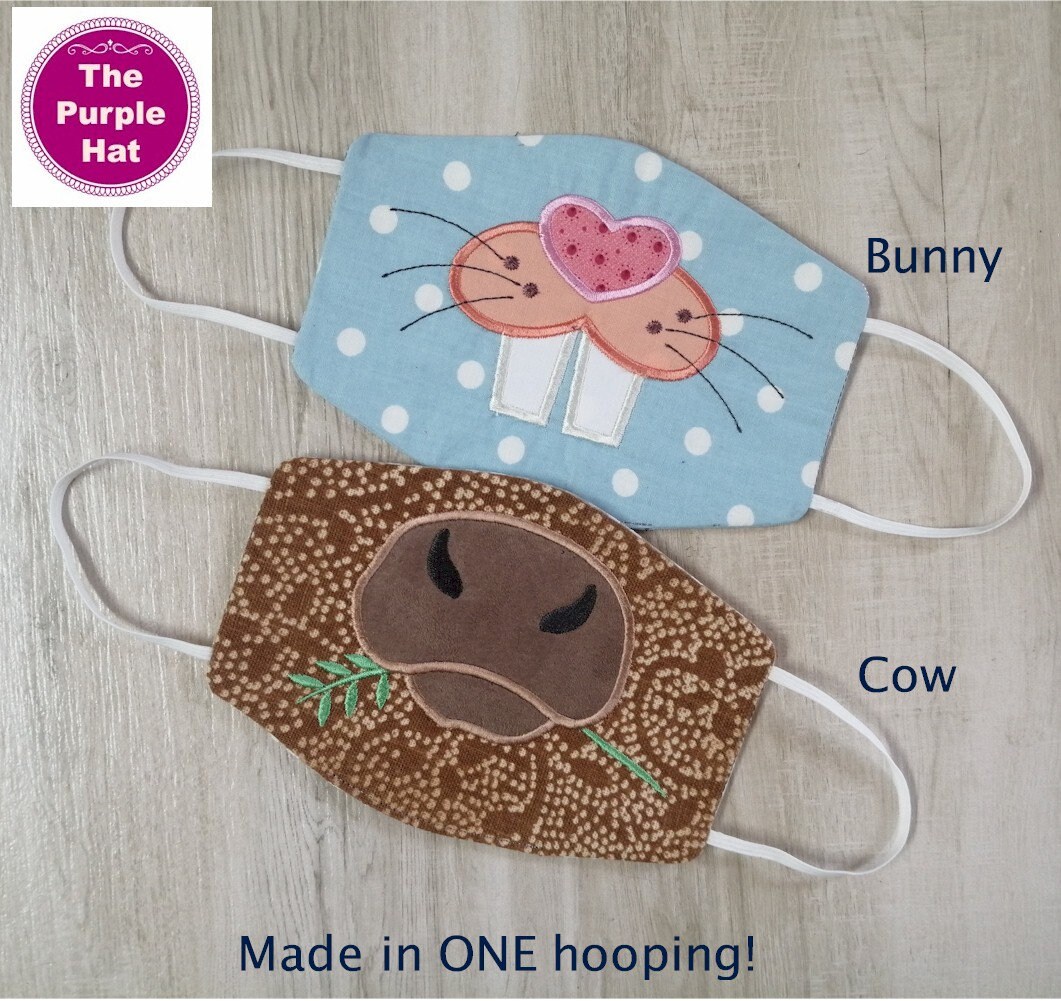 In the Hoop ITH Kids Face or Dust Mask 01 5x7 Machine | Etsy