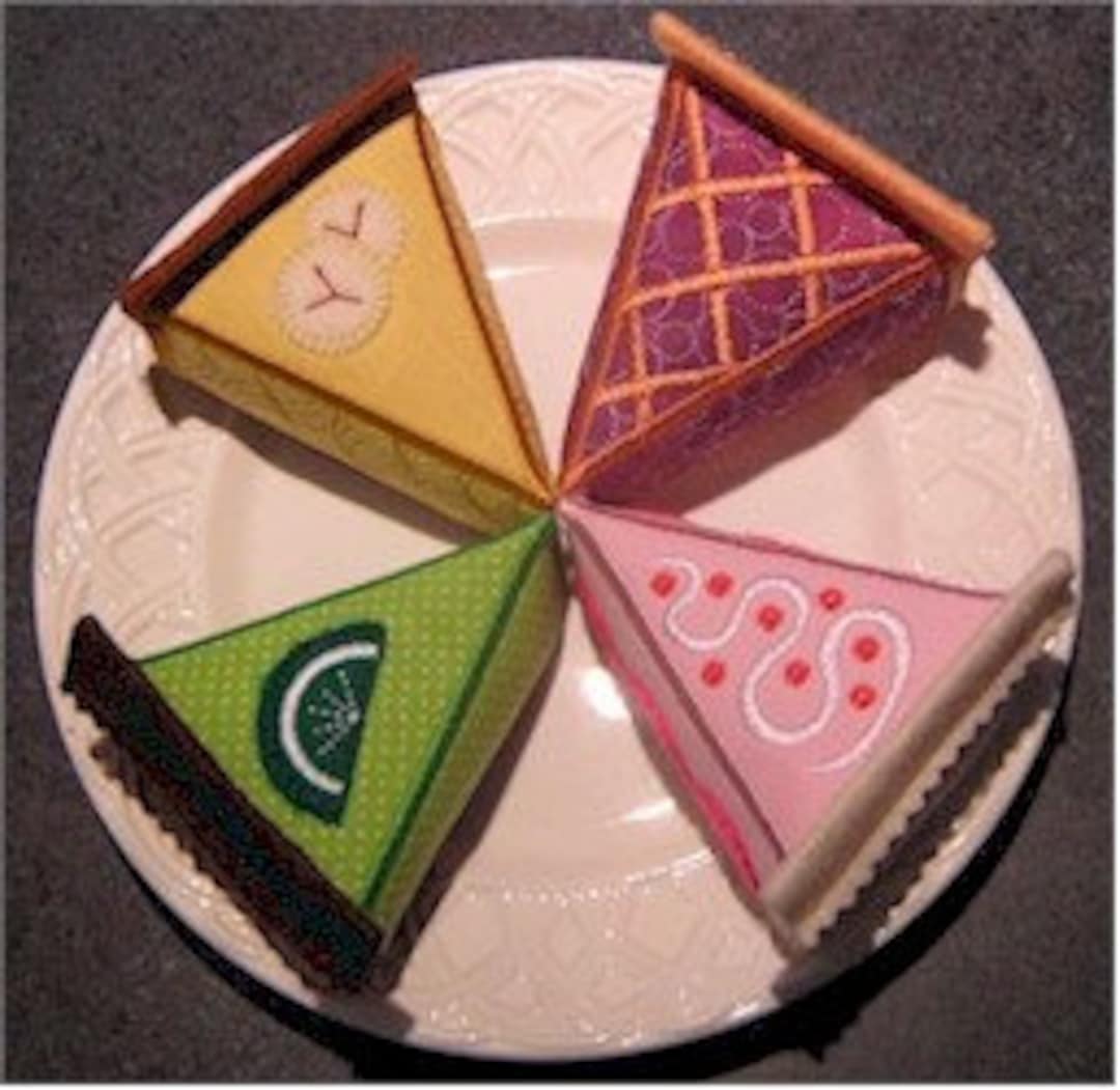 ITH Funky Food Pies 5x7 Machine Embroidery in the Hoop Project - Felt ...