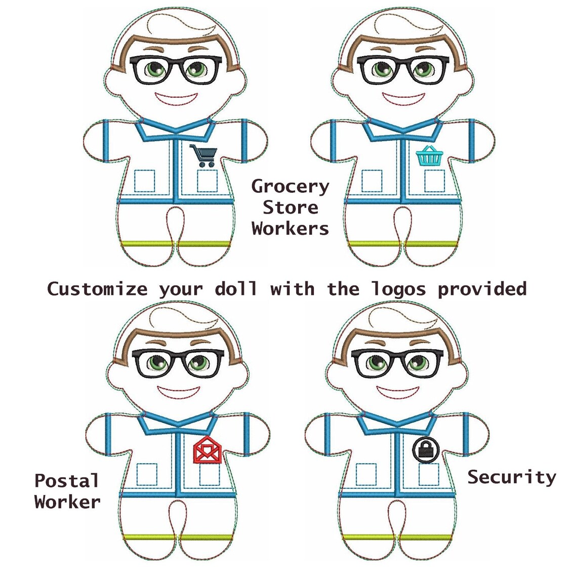 ITH Heroes: Male Essential Worker Plush Doll Toy 5x7 6x10 8x12 - Etsy