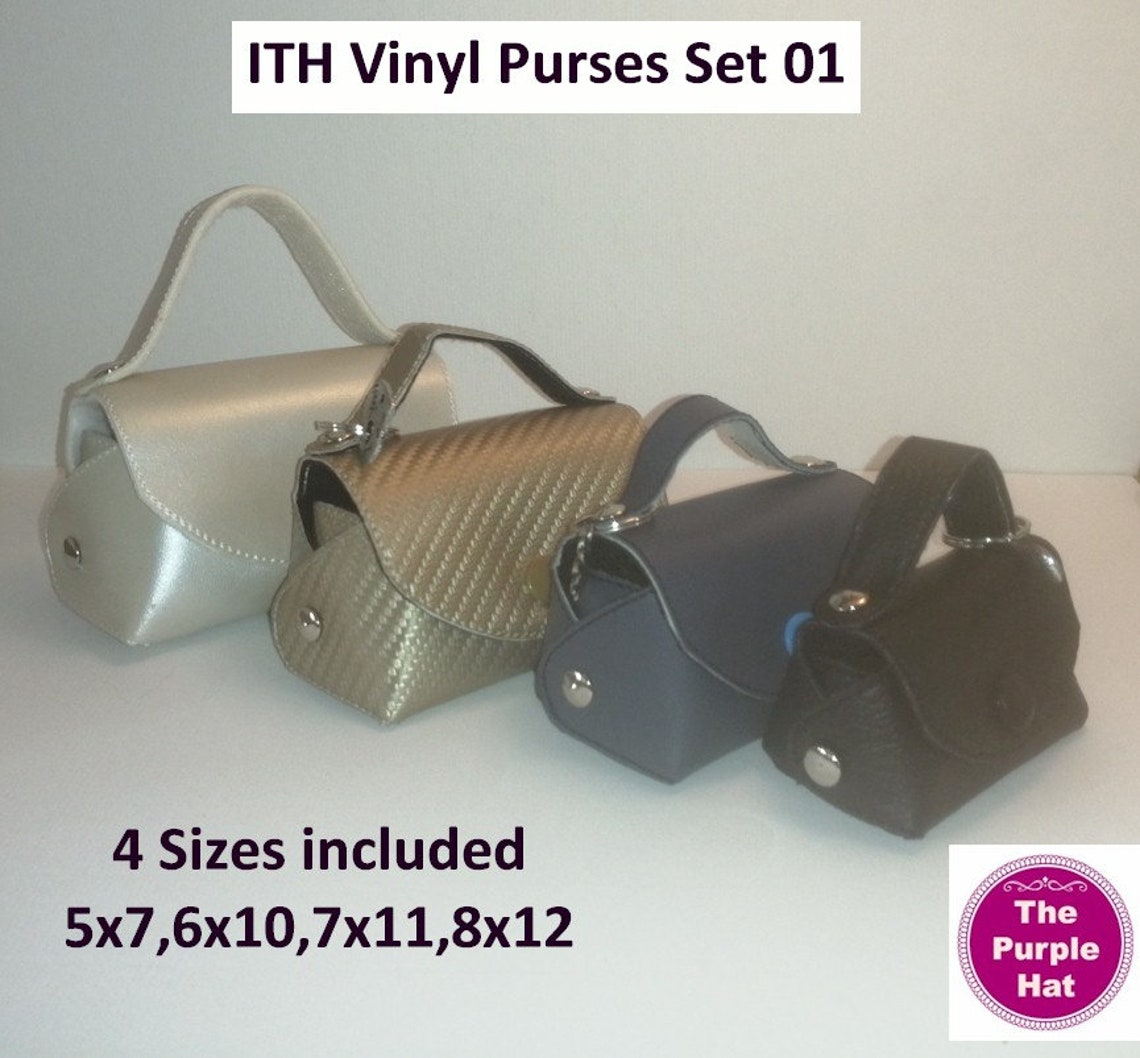 ITH Vinyl Purses Set 01 5x7 6x10 7x11 8x12 Machine Embroidery | Etsy