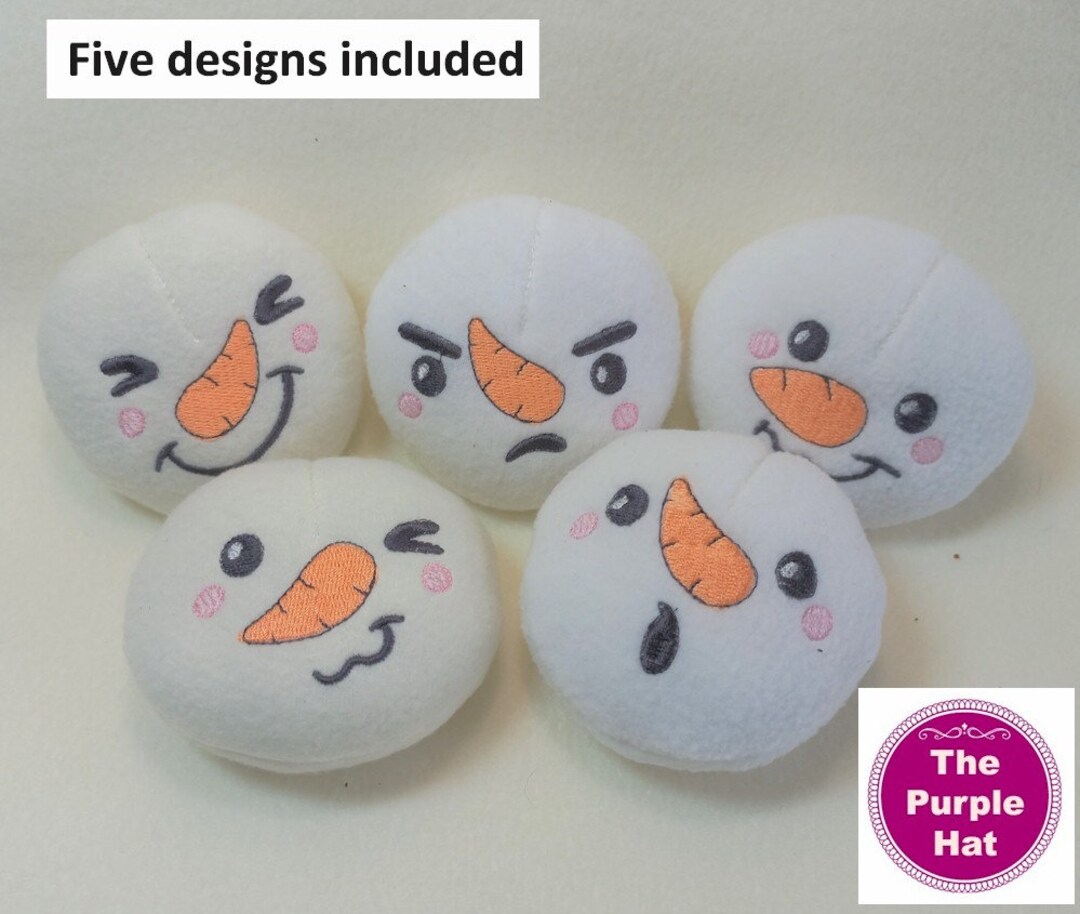 ITH Snowball Set 02 4x4 Machine Embroidery in the Hoop Project ...