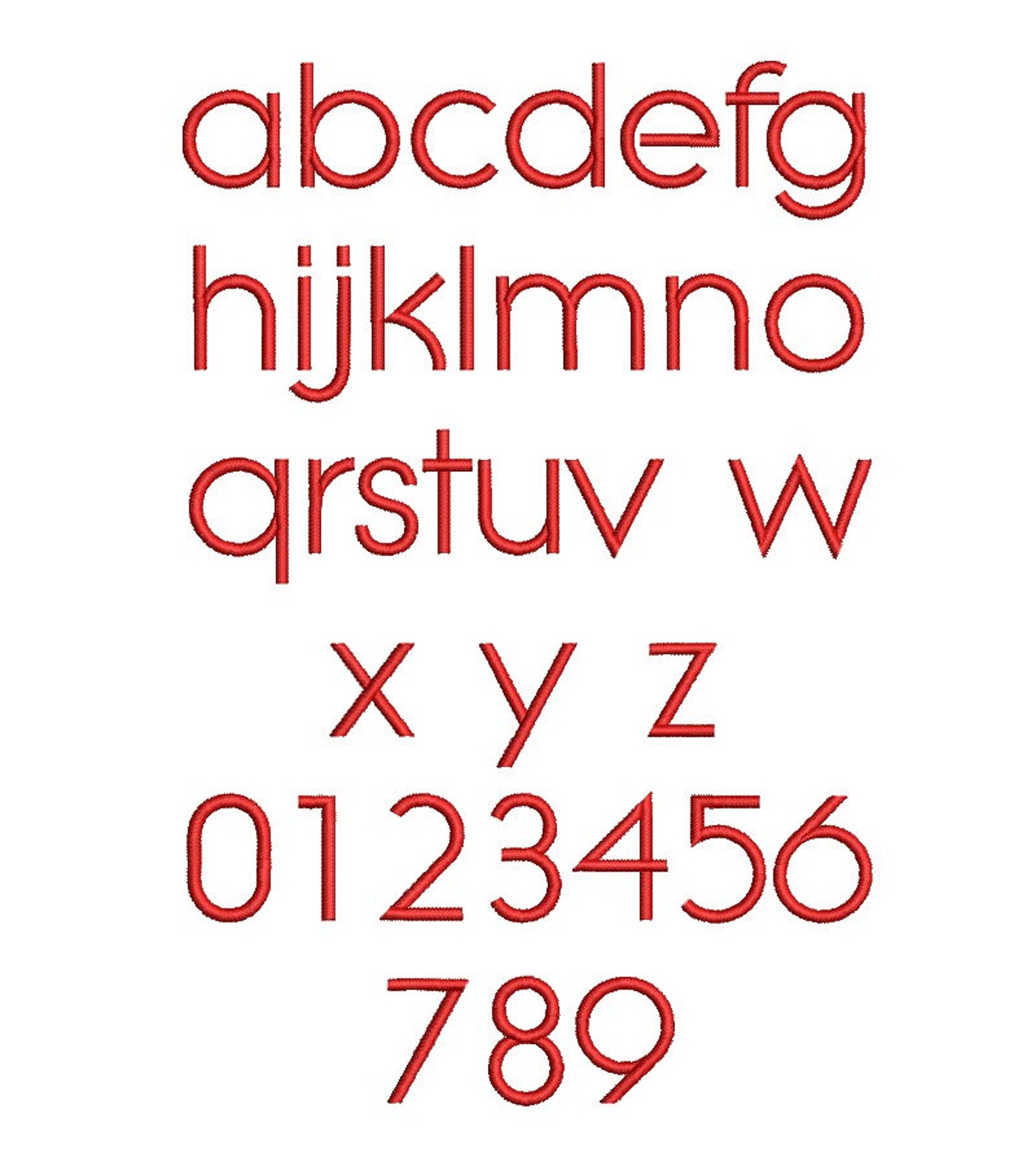 Beatnik Machine Embroidery Font 1 Inch Monogram Alphabet - Etsy