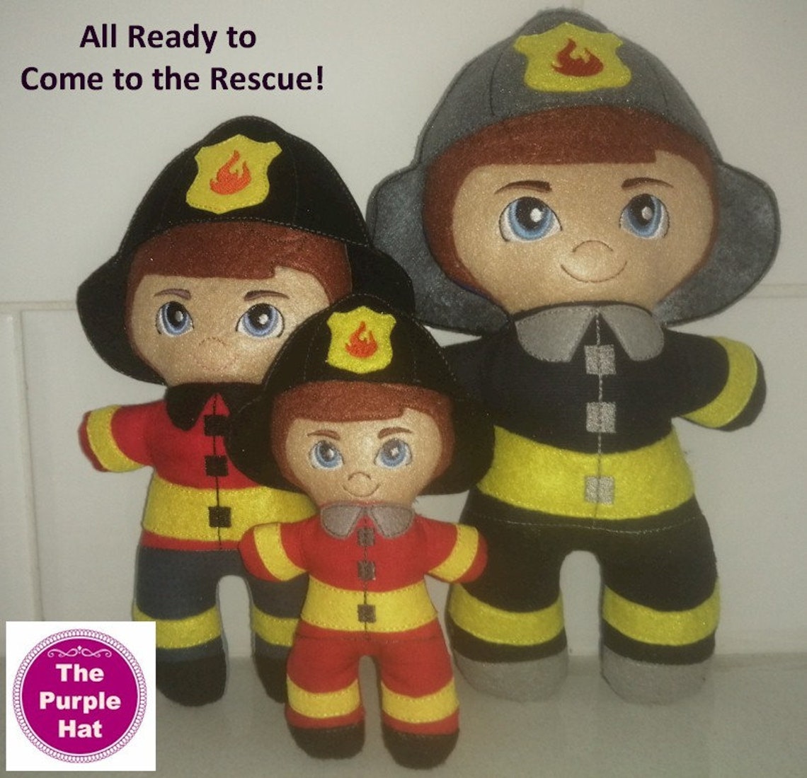 ITH Heroes: Fireman Plush Doll Stuffed Toy 5x7 6x10 8x12 | Etsy