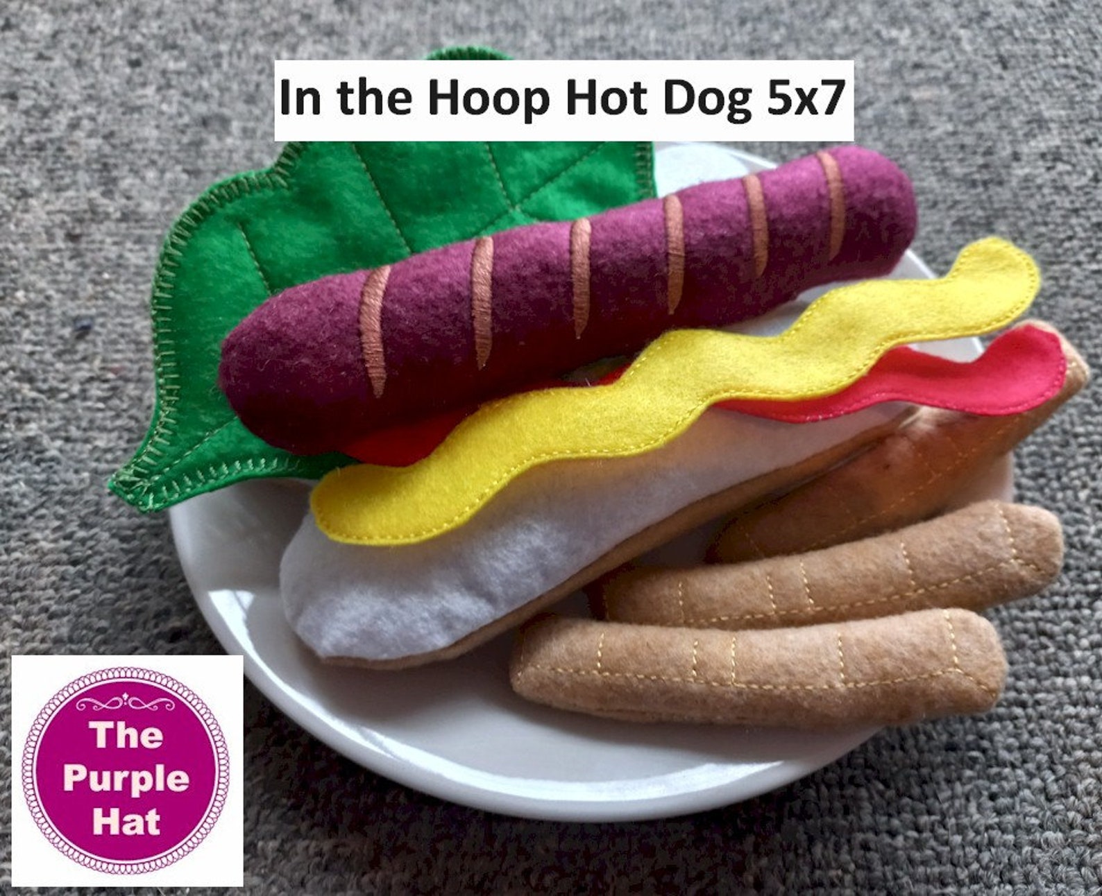 ITH Funky Foods Hot Dog 5x7 Machine Embroidery in the Hoop Project ...