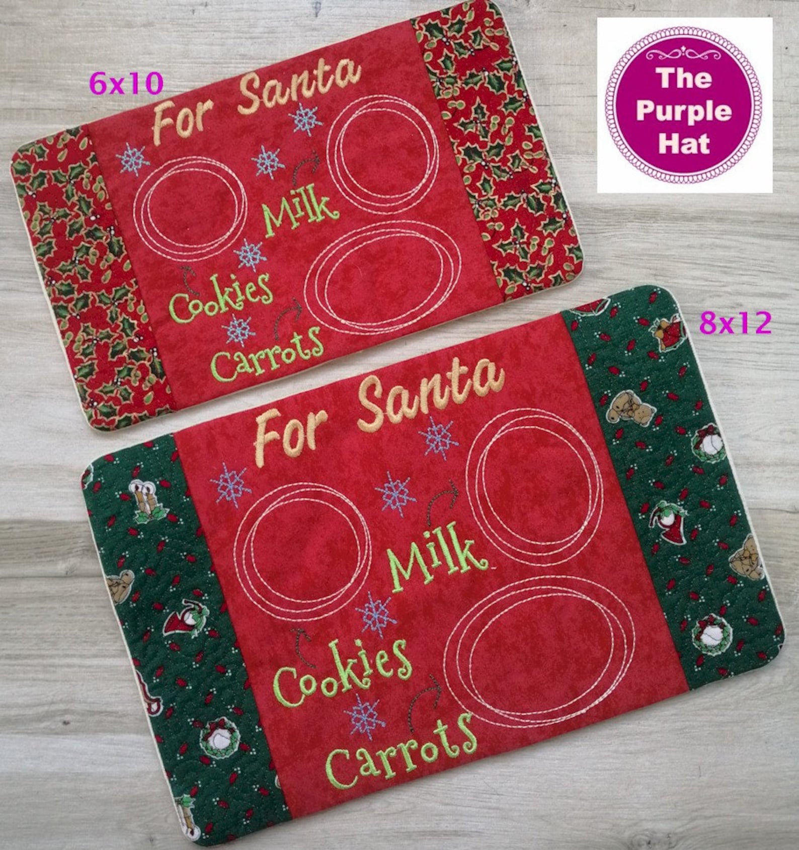 In the Hoop ITH Cookies for Santa Snack Mat or Mugrug 6x10 and - Etsy