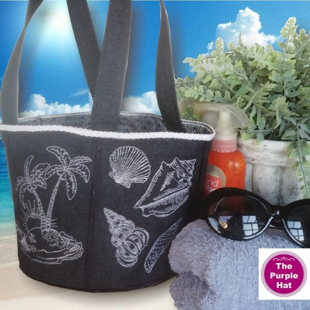 ITH Beach Bag Machine Embroidery 5x7 Digital Download - Made in the ...