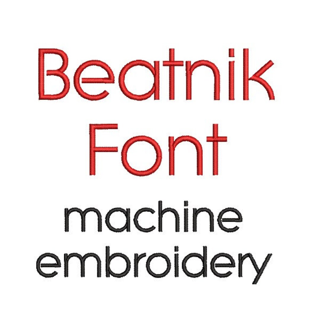 Beatnik Machine Embroidery Font 1 Inch Monogram Alphabet - Etsy