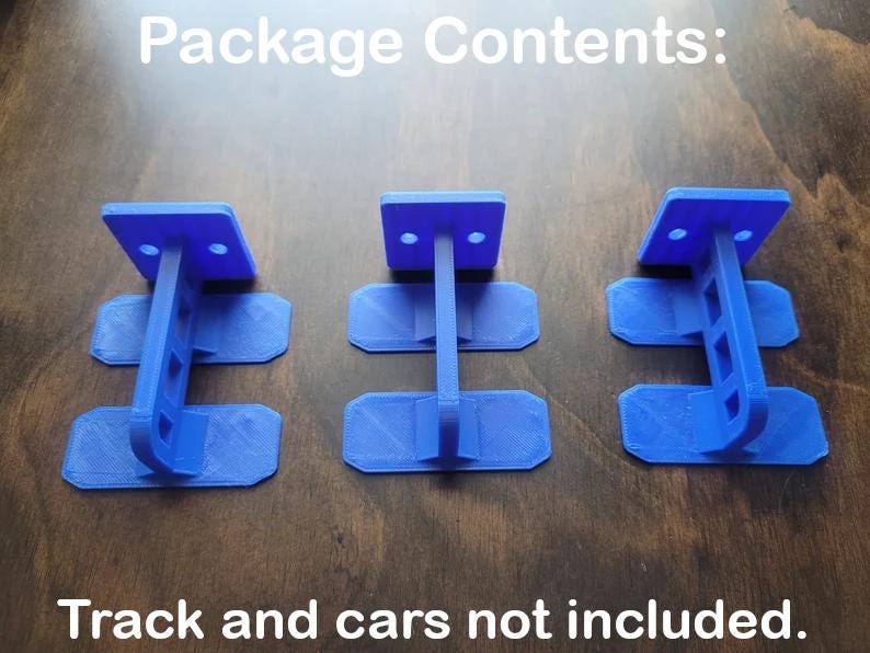 3 Pack 2-lane Wall Mounts for Hot Wheels Tracks - Toy Car Track ...