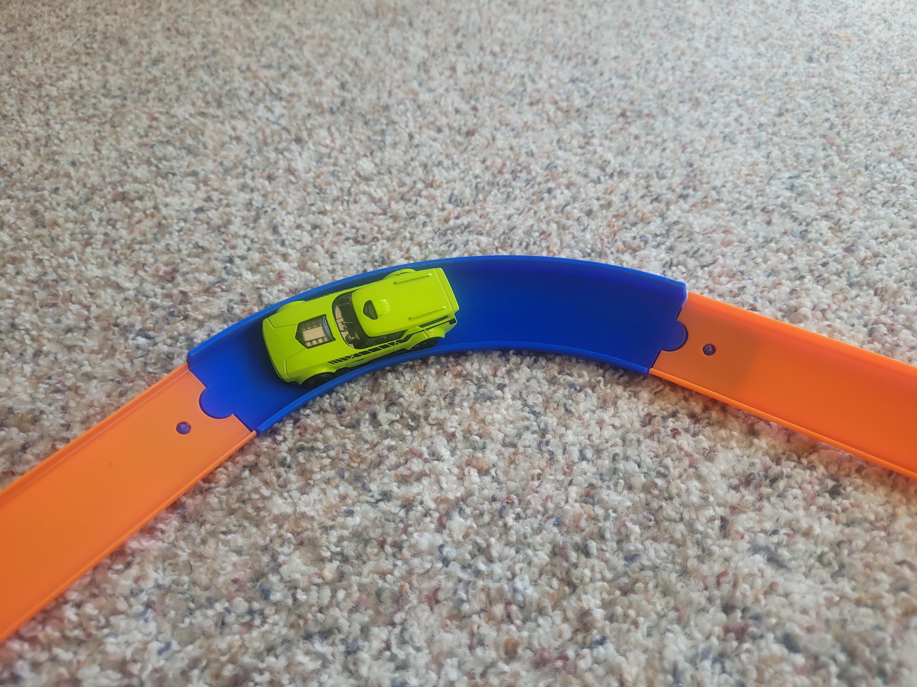 2 Pack Banked Track Turn for Hot Wheels Tracks 90 Degree Curve Toy Car ...