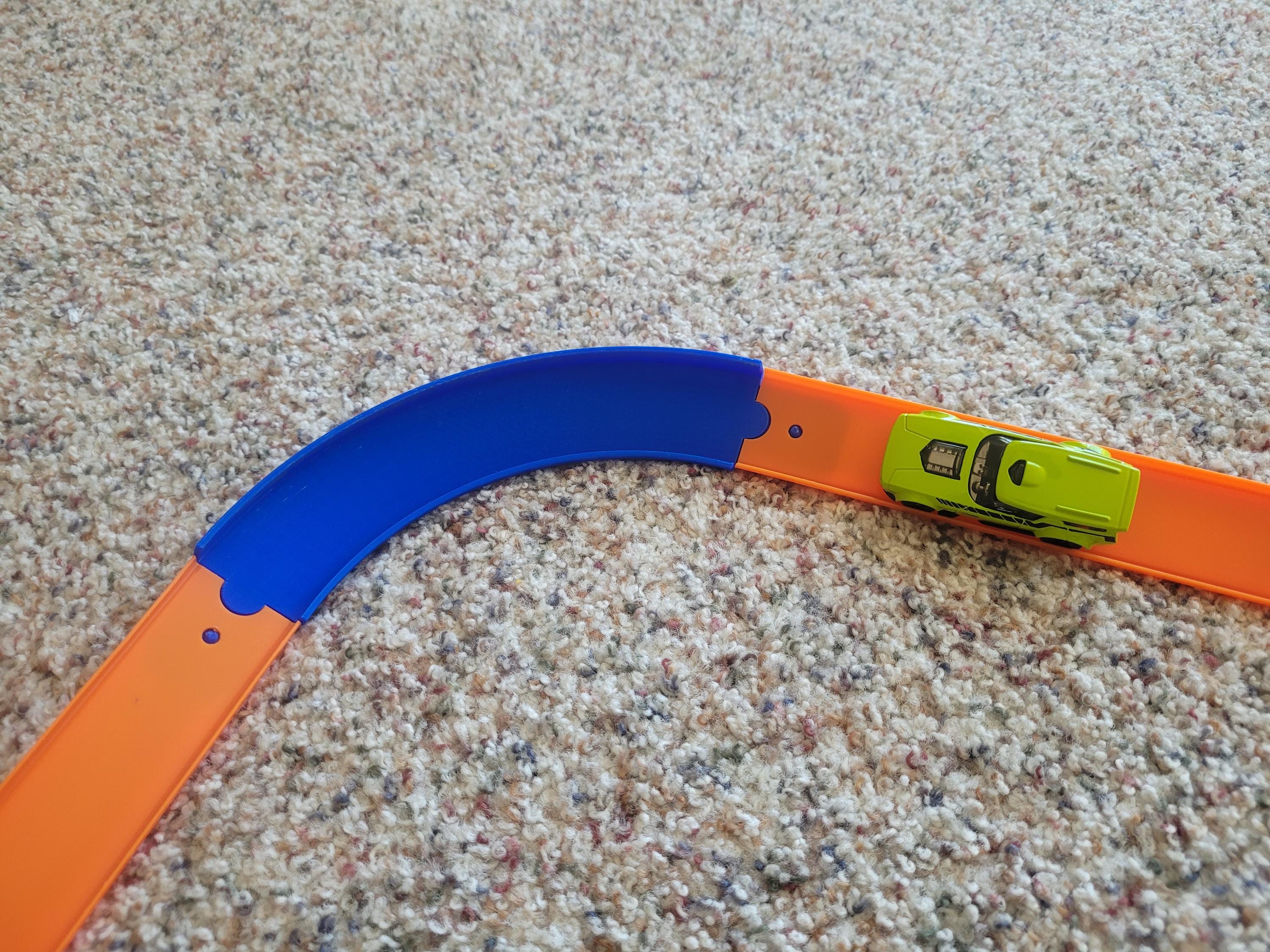 2 Pack Banked Track Turn for Hot Wheels Tracks 90 Degree Curve Toy Car ...