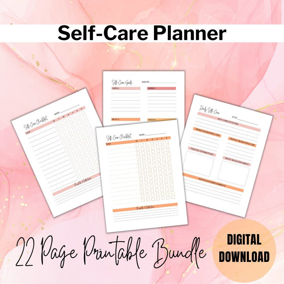 Self-care Checklist, Mental Health and Wellness, Daily Well-being ...