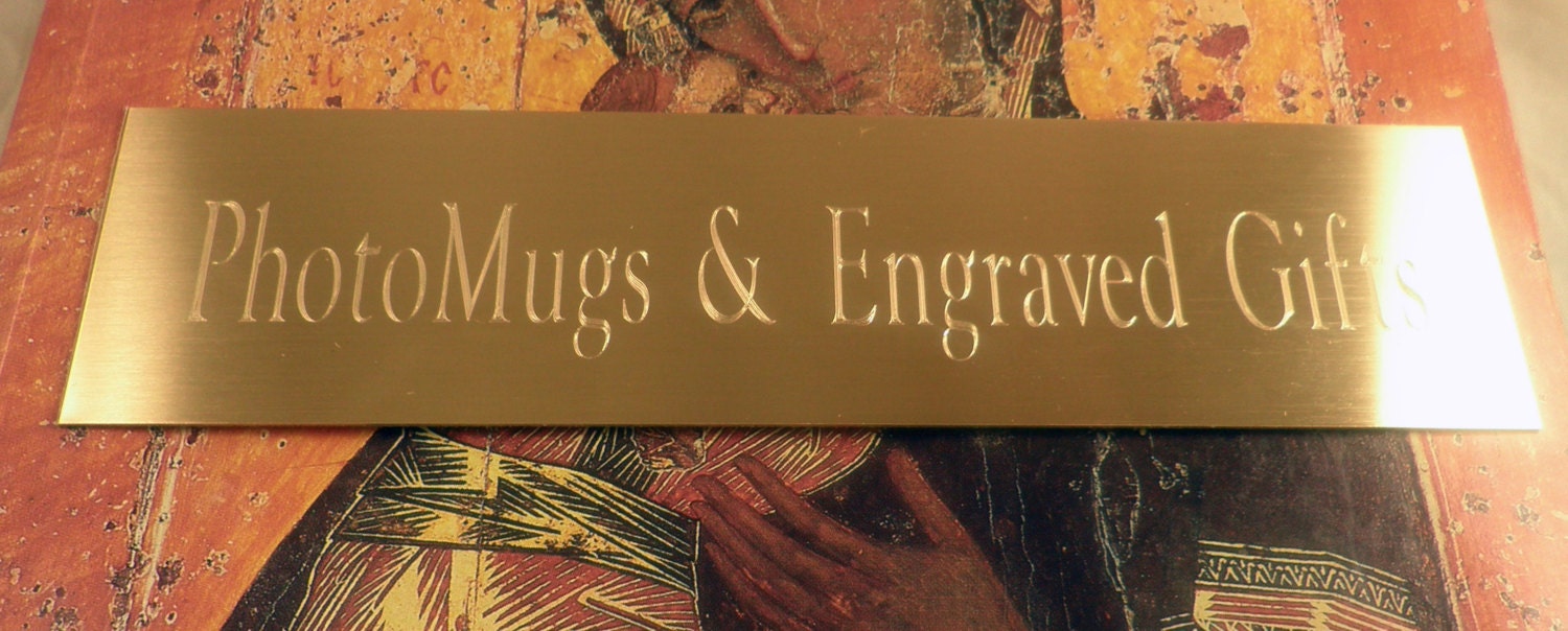 Nameplate Brass Large Size 1-1/2 X 5-7/8 Free Engraving | Etsy