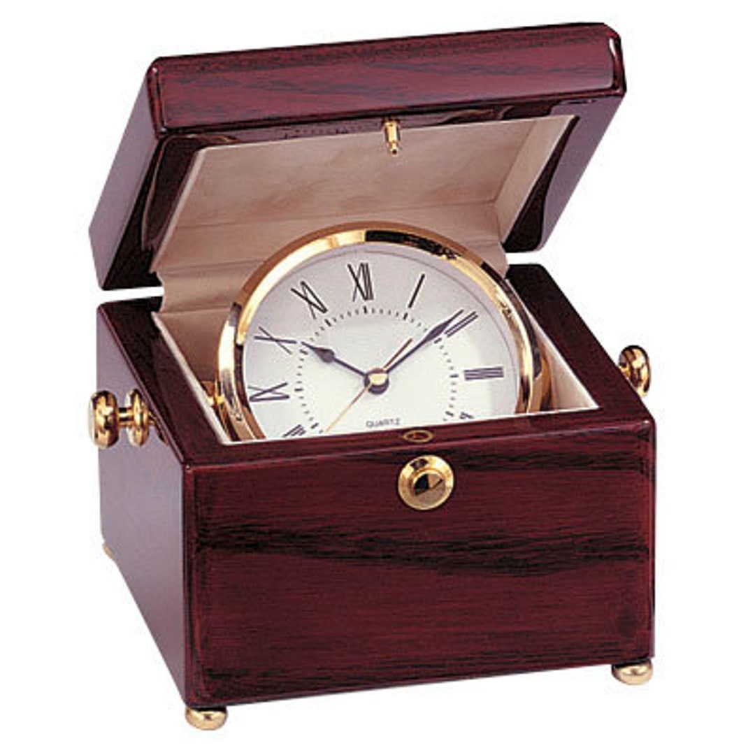 Engraved Clock in Rosewood Box- Personalized - Etsy