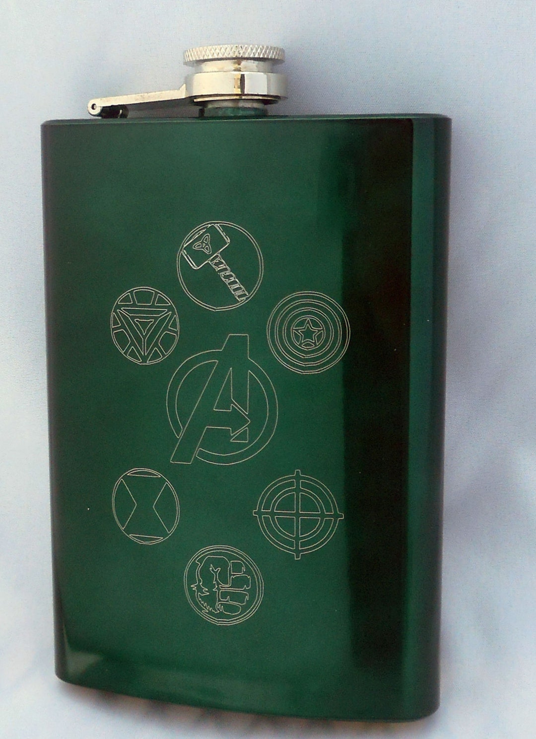 AVENGERS FLASK!!! New Item!!!!!! Pick a Color!! Red, Green, Purple or ...