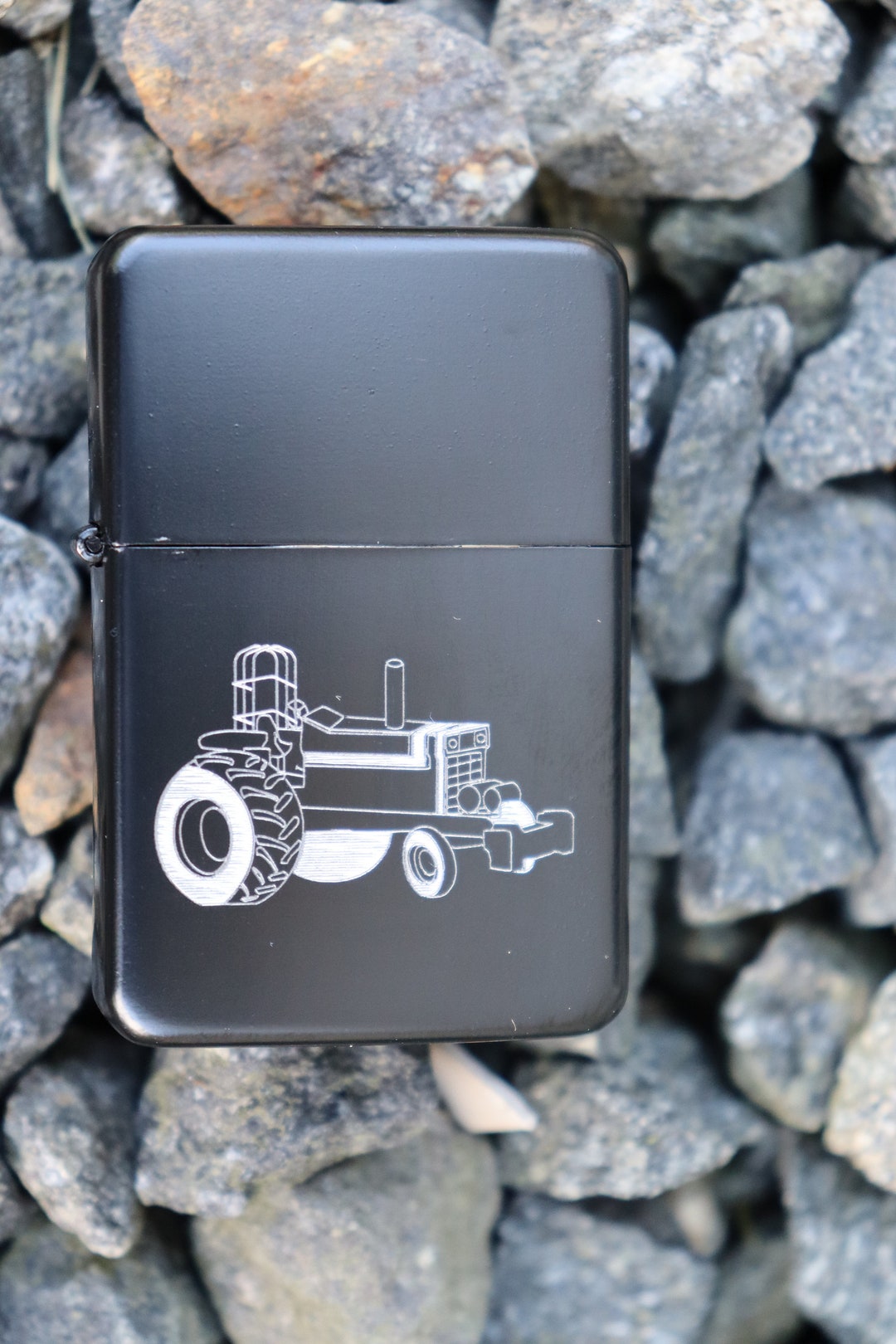 Tractor Lighter, Engraved Tractor, Black Color, Personalized With ...