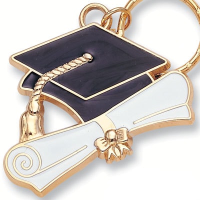 Personalized Graduation Enameled Key Ring Free Engraving FREE - Etsy