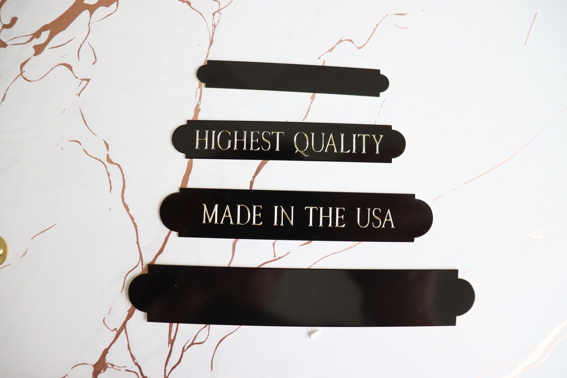Nameplates Plaques Black Color and Gold Brass With - Etsy