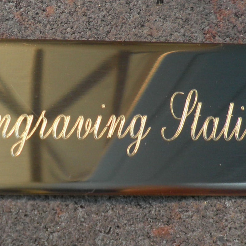 Engraved Brass Plate - Etsy