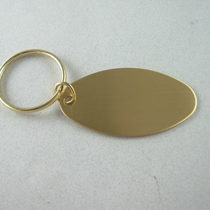 Oval Brass Custom Key Tag , Key Chain, Engraved Free, 2-1/2 X 1-3/8 - Etsy