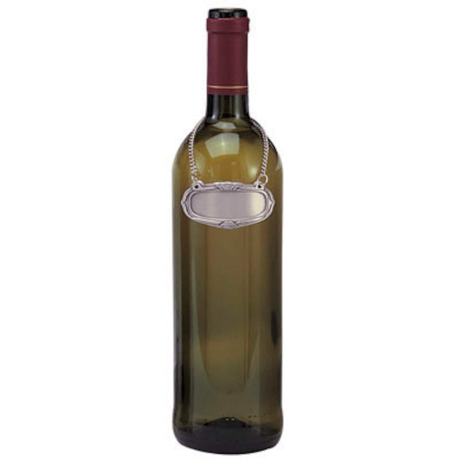 Decanter Labels, Wine Bottle Label / Urn Tags, Pewter, Free Engraving ...
