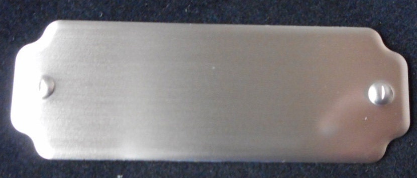 Name Plate Silver Satin and Silver Bright Notched 7/8 X - Etsy